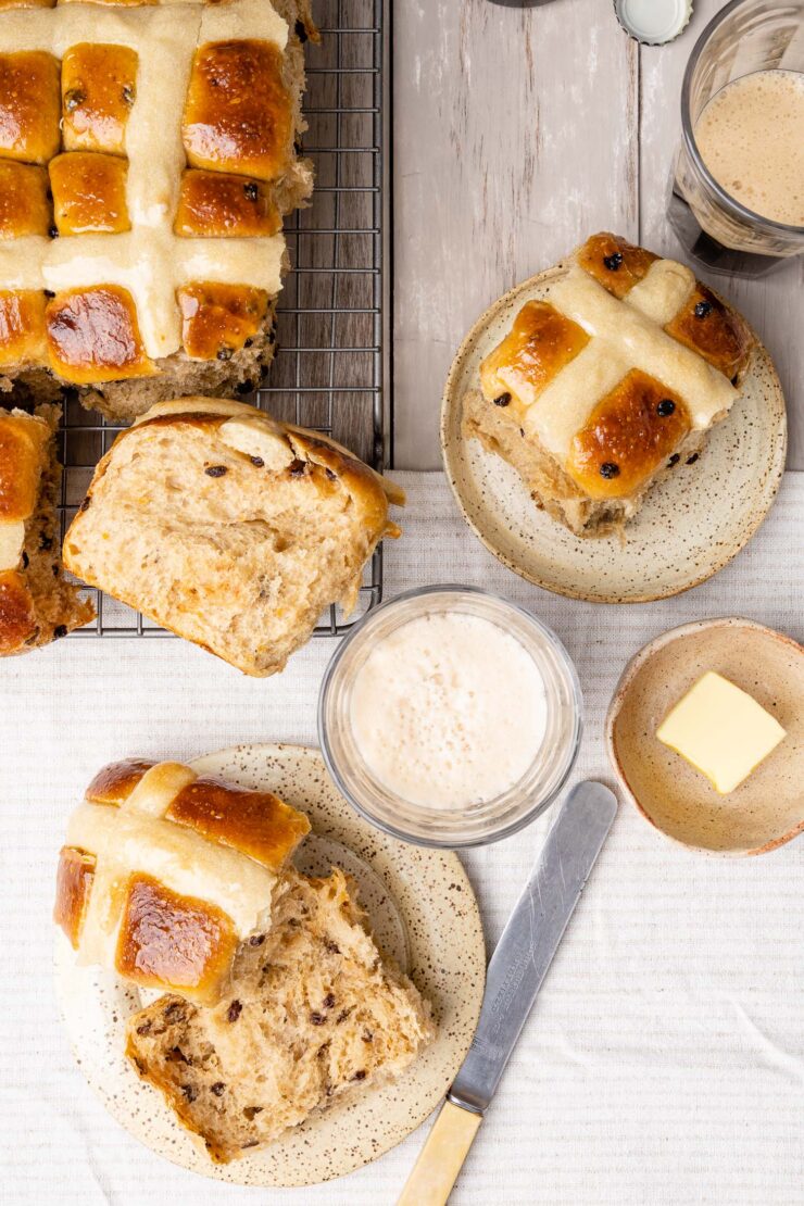 Sourdough Stout Hot Cross Buns | the Sunday Baker
